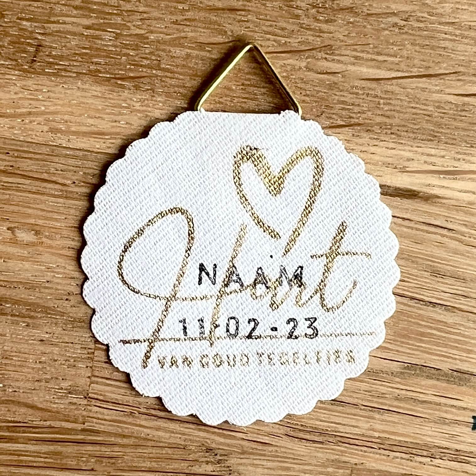 Gepersonaliseerde sticker - Hart van Goud Tegeltjes